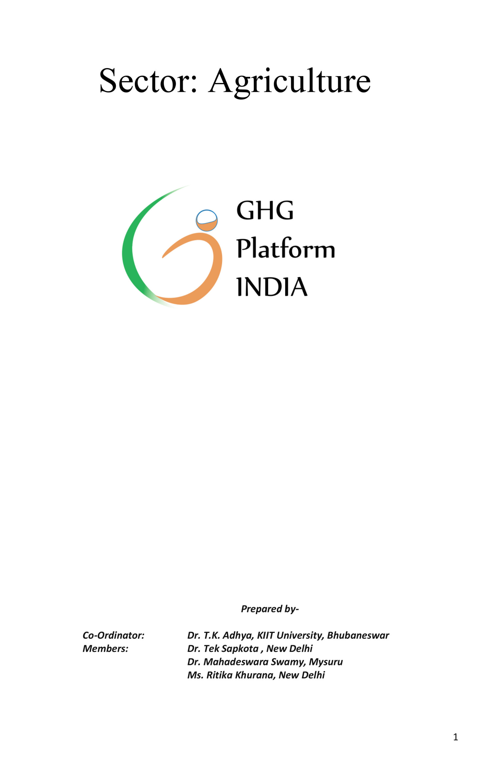 Methodology Phase I - GHG Platform India