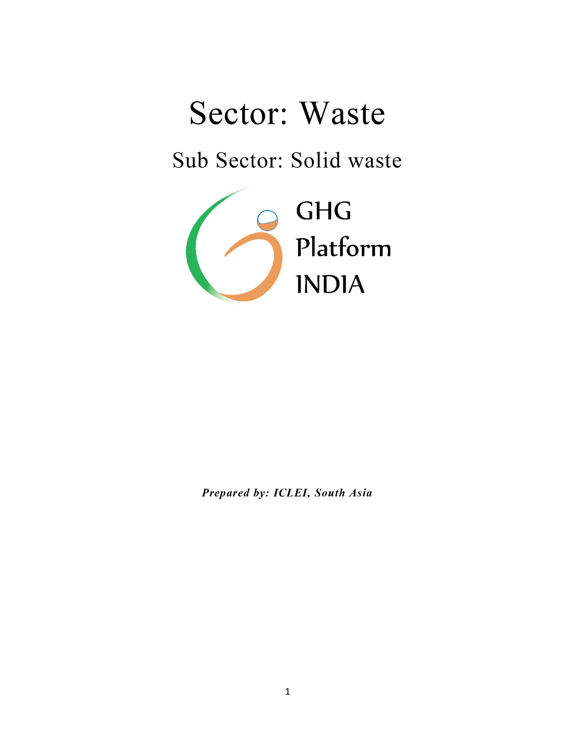 Methodology Phase I - GHG Platform India